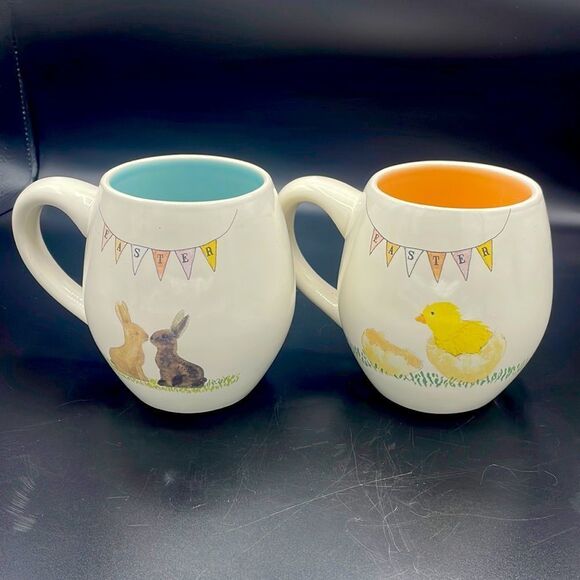 Rae Dunn | Holiday | Set Of2 Rae Dunn Magentahappy Easter Mugs With ...